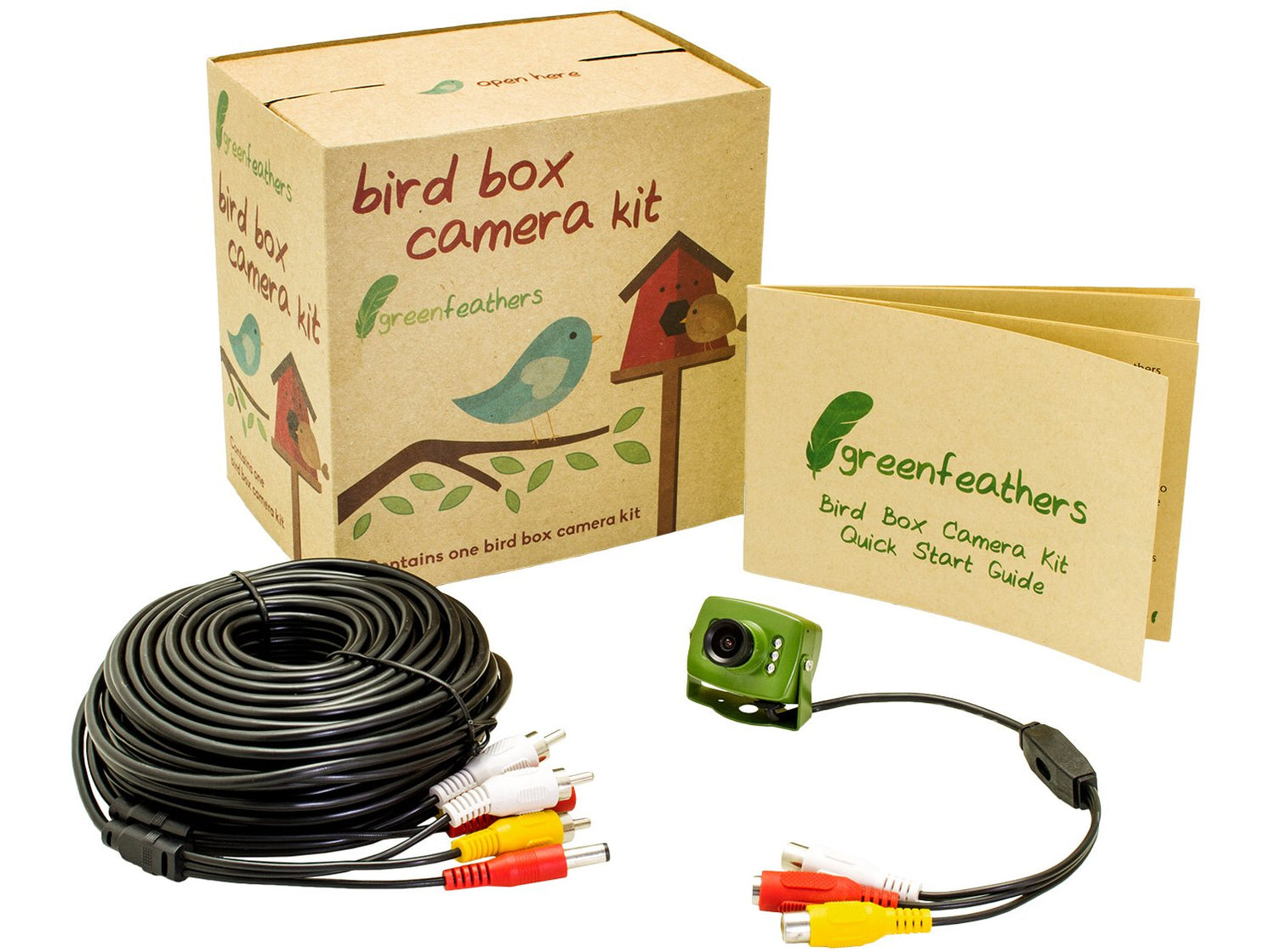 Green Feathers Hedgehog Box Camera Deluxe Bundle TV Cable Connection ...