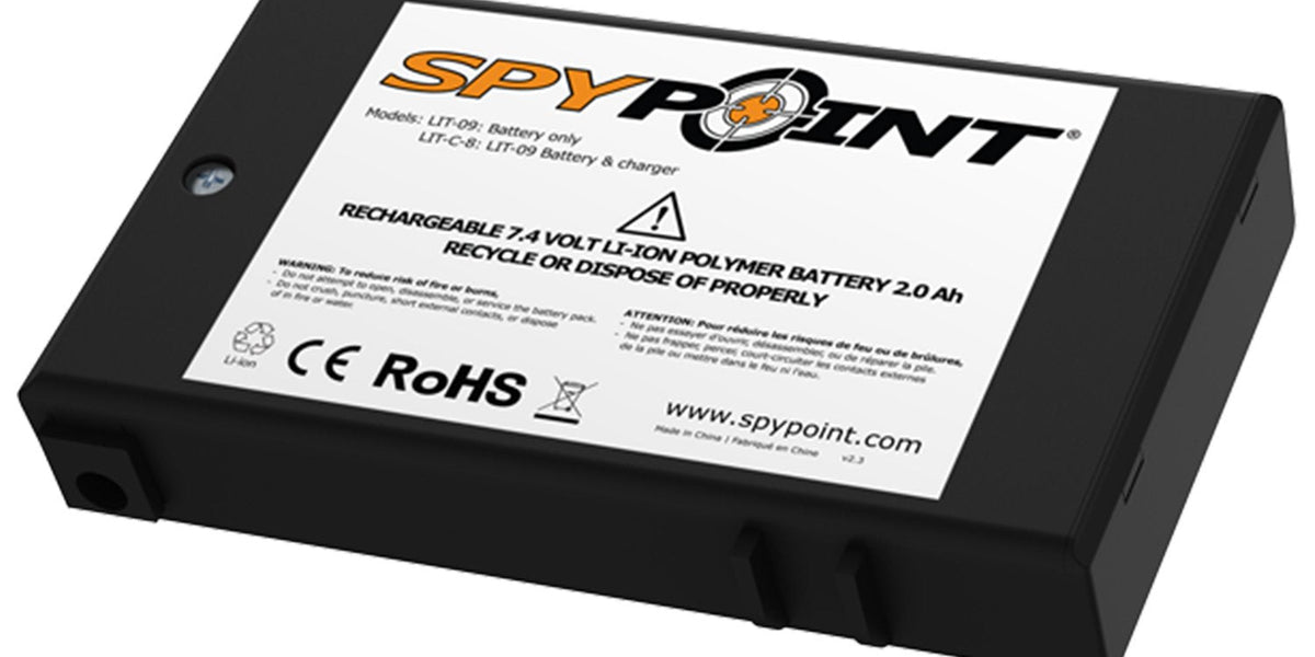 SpyPoint LIT-09 Rechargeable Lithium Battery Pack | Green Feathers ...